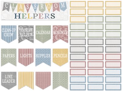 Classroom Cottage Classroom Jobs Bulletin Board Set at Lakeshore Learning