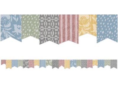 Classroom Cottage Pennants Border at Lakeshore Learning