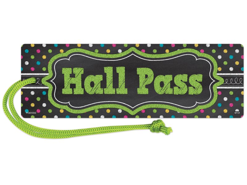 Chalkboard Brights Magnetic Student Hall Pass at Lakeshore Learning
