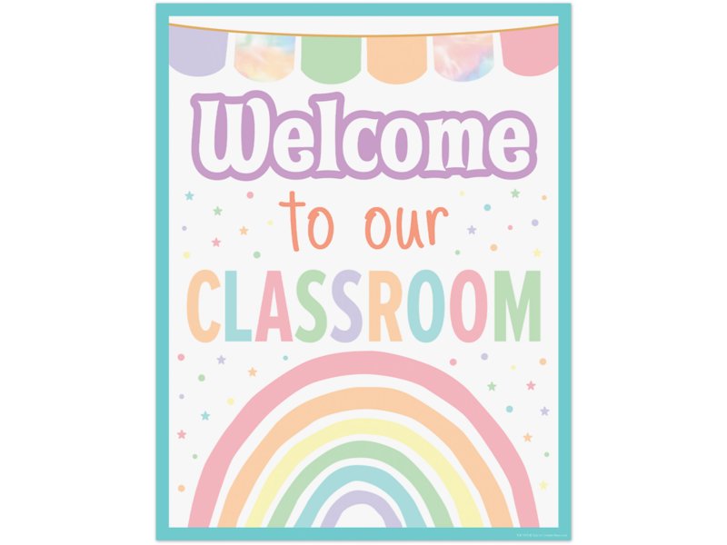 Pastel Pop Welcome to Our Classroom Poster at Lakeshore Learning