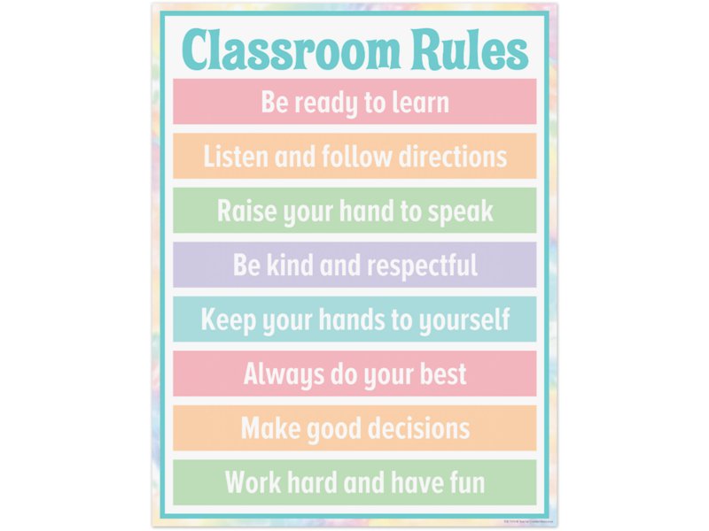 Pastel Pop Classroom Rules Poster at Lakeshore Learning