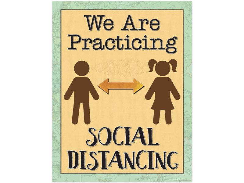 Travel the Map! Social Distancing Poster at Lakeshore Learning