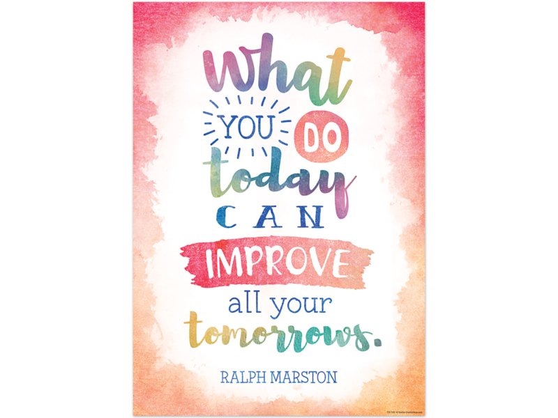 Watercolor What You Do Today Poster at Lakeshore Learning