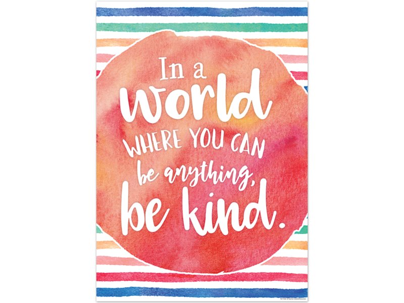 Watercolor Be Kind Poster at Lakeshore Learning
