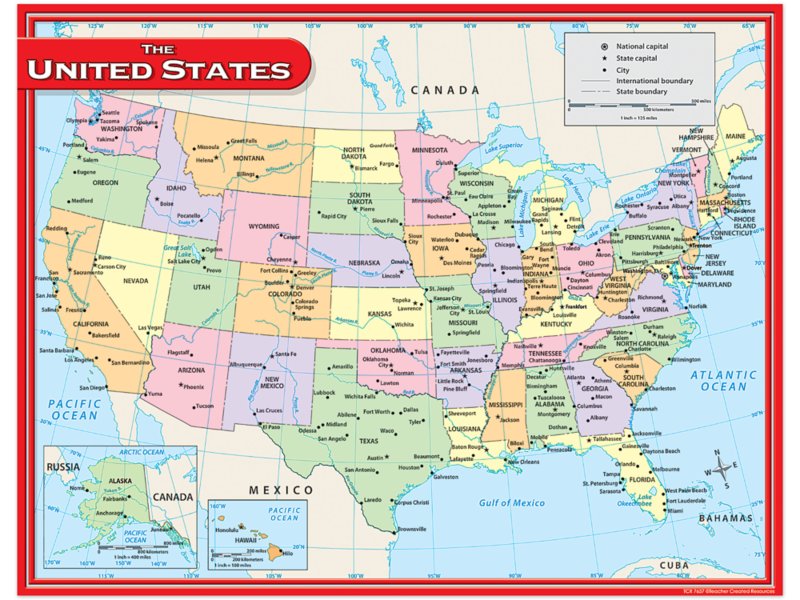 U.S.A. Map Poster at Lakeshore Learning