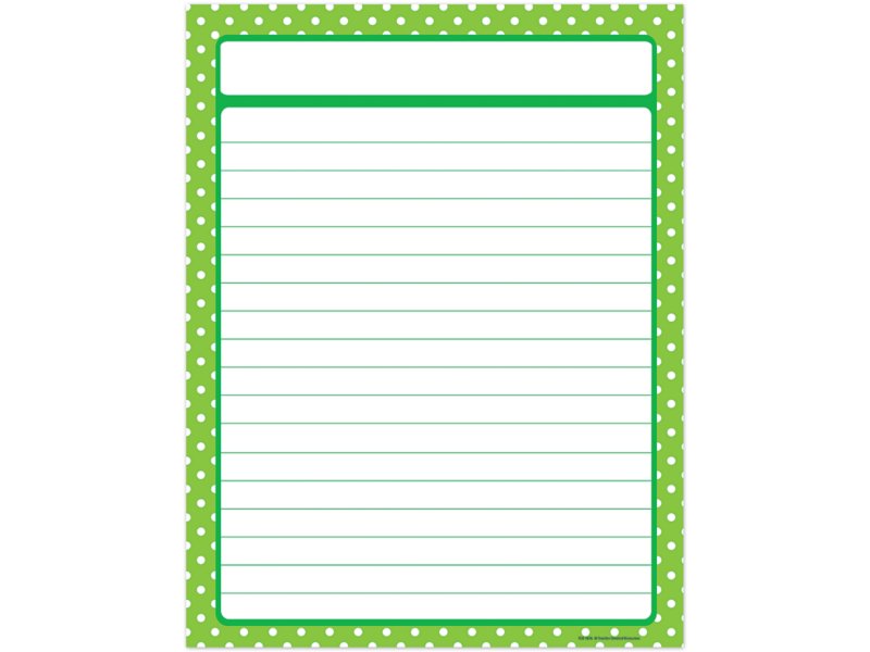 Lime Green Polka Dot Lined Poster at Lakeshore Learning