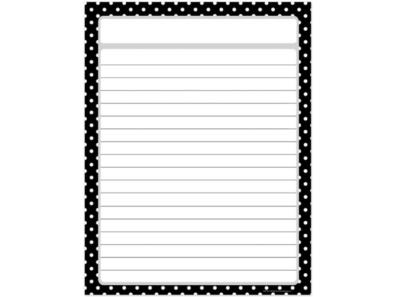 Black Polka Dot Lined Poster at Lakeshore Learning