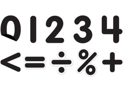 Black Classic 2 1/2" Magnetic Punch-Out Numbers at Lakeshore Learning