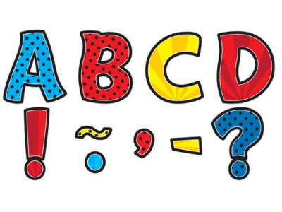 Superhero 3" Magnetic Punch-Out Letters at Lakeshore Learning