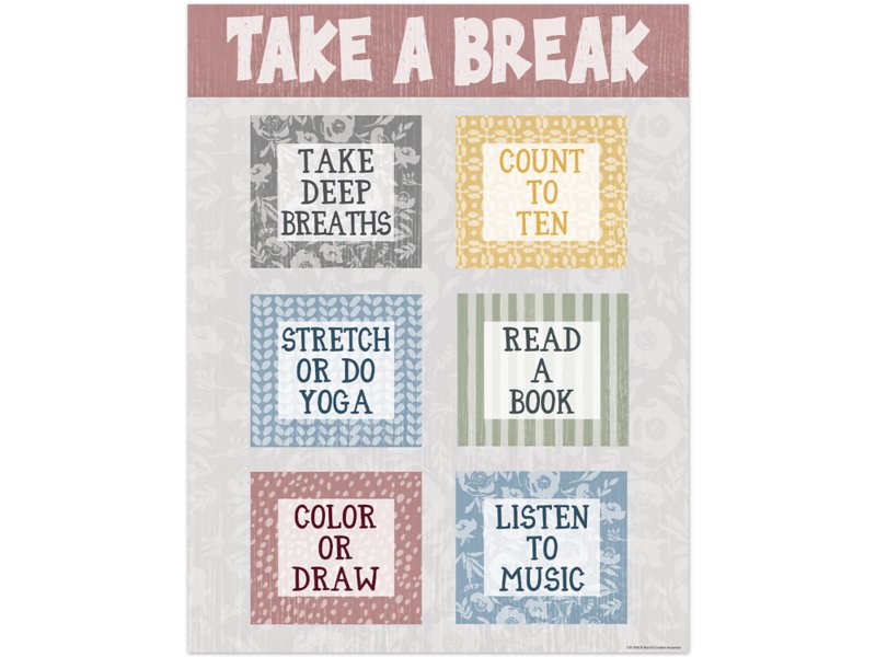 Classroom Cottage Take a Break Poster at Lakeshore Learning