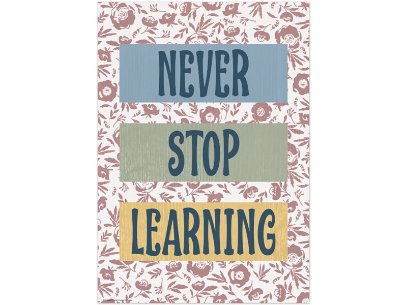 Classroom Cottage Never Stop Learning Poster at Lakeshore Learning