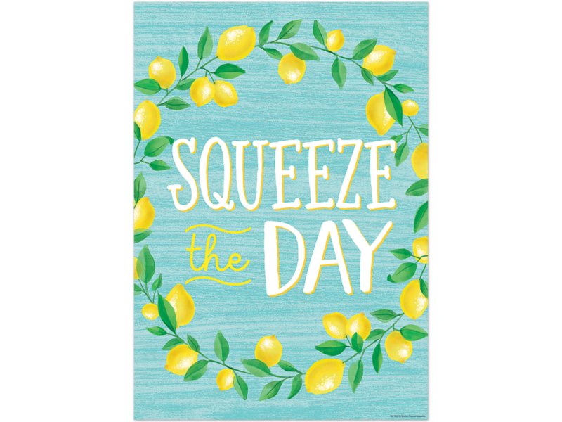 Lemon Zest Squeeze the Day Poster at Lakeshore Learning