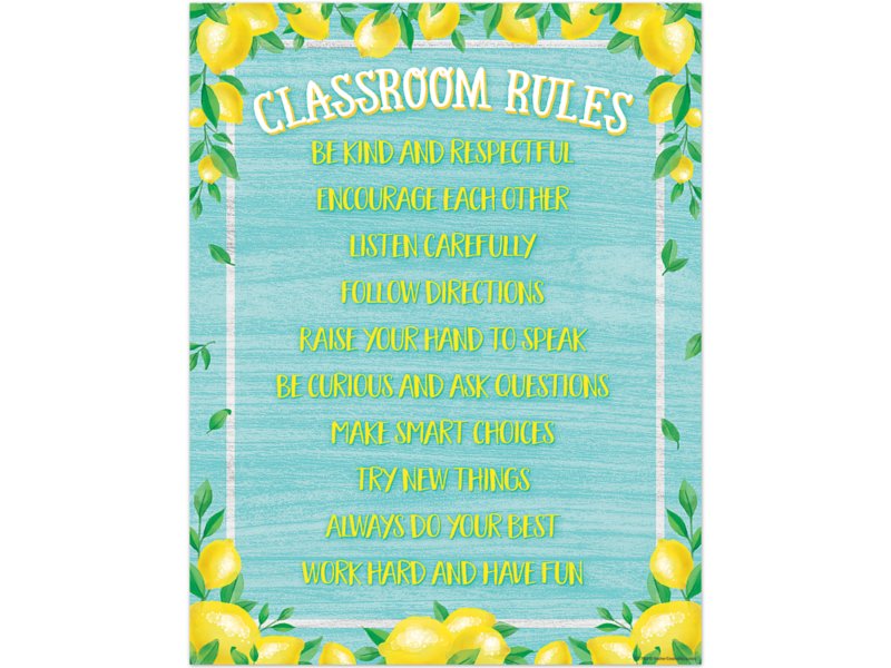 Lemon Zest Classroom Rules Poster at Lakeshore Learning
