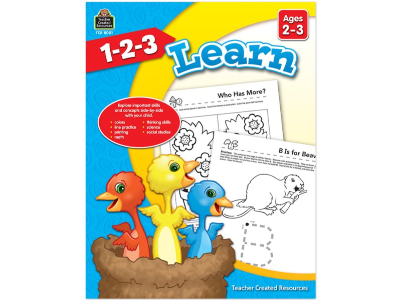 1-2-3 Learn Workbook - Toddler-Preschool at Lakeshore Learning
