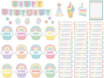 Pastel Pop Birthday Bulletin Board Set at Lakeshore Learning