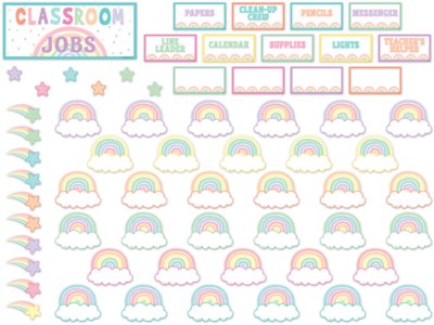 Pastel Pop Classroom Jobs Bulletin Board Set at Lakeshore Learning