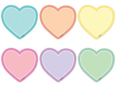 Pastel Pop Heart Mini Accents at Lakeshore Learning