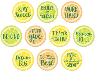 Lemon Zest Motivational Accents at Lakeshore Learning