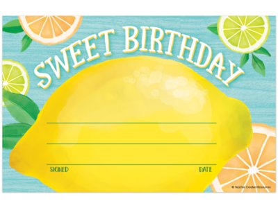 Lemon Zest Nameplates at Lakeshore Learning