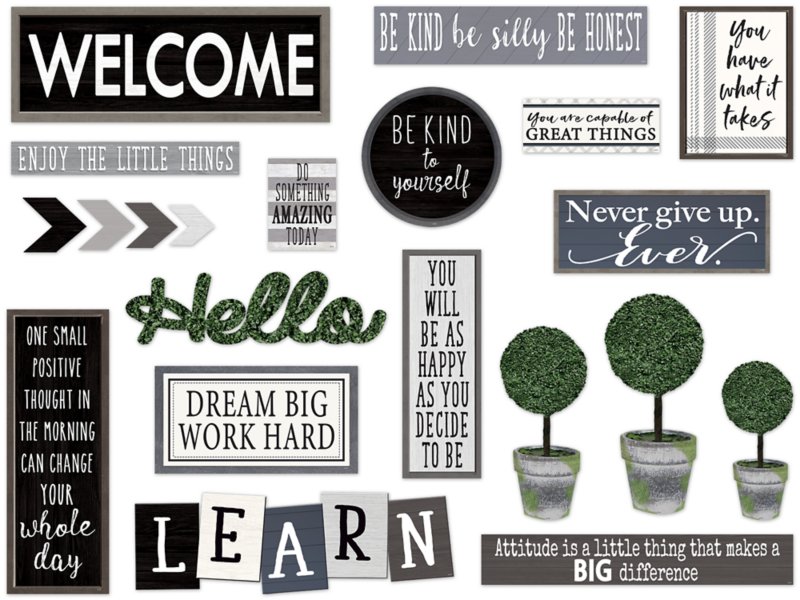 Modern Farmhouse Bulletin Board Set at Lakeshore Learning
