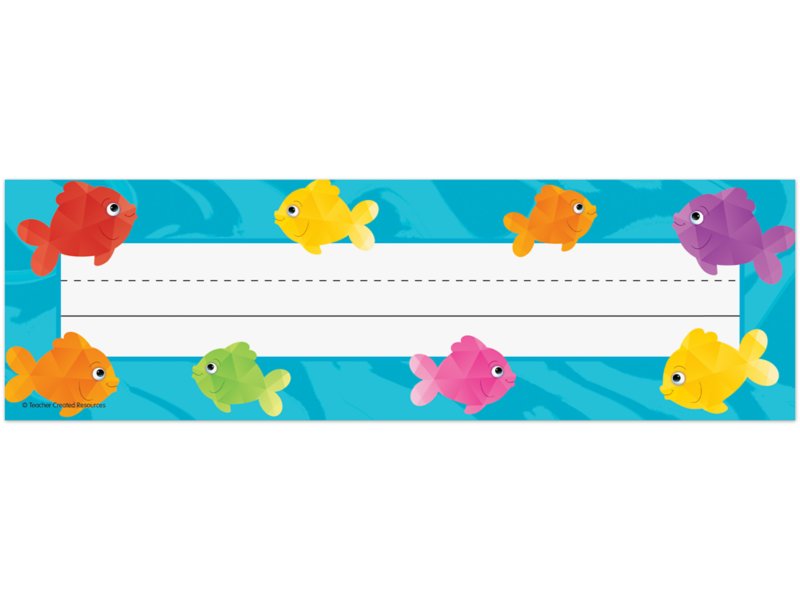 Colorful Fish Nameplates at Lakeshore Learning
