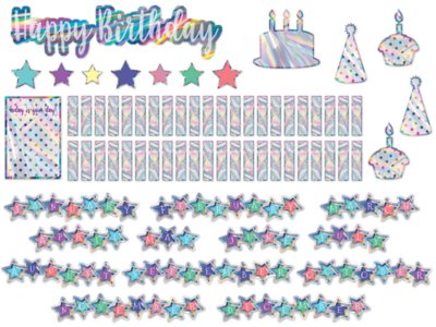 Iridescent Birthday Bulletin Board Set at Lakeshore Learning