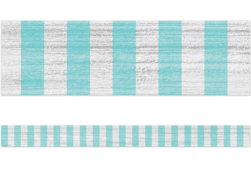 Lemon Zest Turquoise Striped Border at Lakeshore Learning