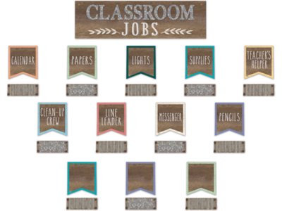 Home Sweet Classroom Class Jobs Bulletin Board Set at Lakeshore Learning