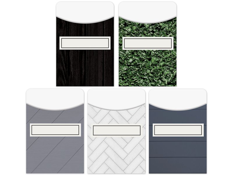 Modern Farmhouse Library Pockets - Variety Pack at Lakeshore Learning