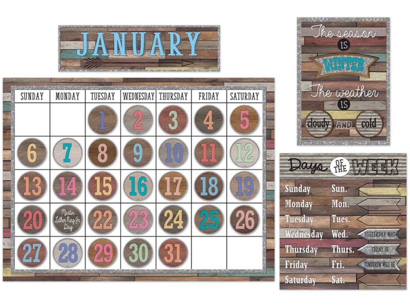Home Sweet Classroom Calendar Bulletin Board Set at Lakeshore Learning