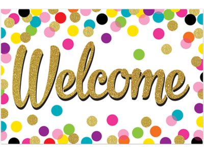 Confetti Welcome Banner at Lakeshore Learning