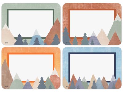 Moving Mountains Name Tags - Variety Pack at Lakeshore Learning