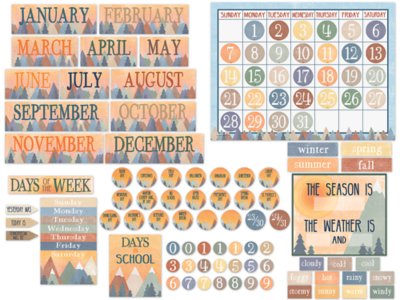 Moving Mountains Calendar Bulletin Board Set at Lakeshore Learning