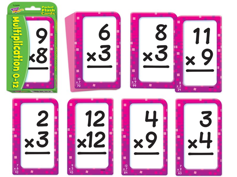Multiplication 0-12 Pocket Flash Cards at Lakeshore Learning