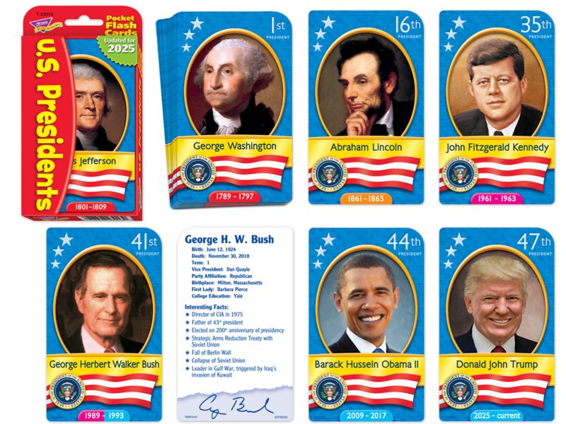 U.S. Presidents Pocket Flash Cards at Lakeshore Learning