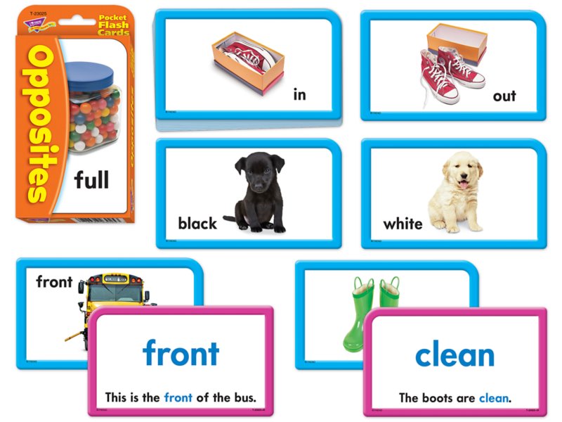 Opposites Pocket Flash Cards at Lakeshore Learning