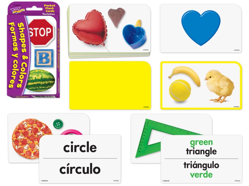 Shapes & Colors Bilingual Pocket Flash Cards at Lakeshore Learning