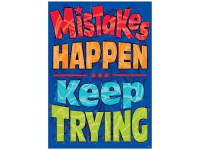 Mistakes Happen, Keep Trying Poster at Lakeshore Learning