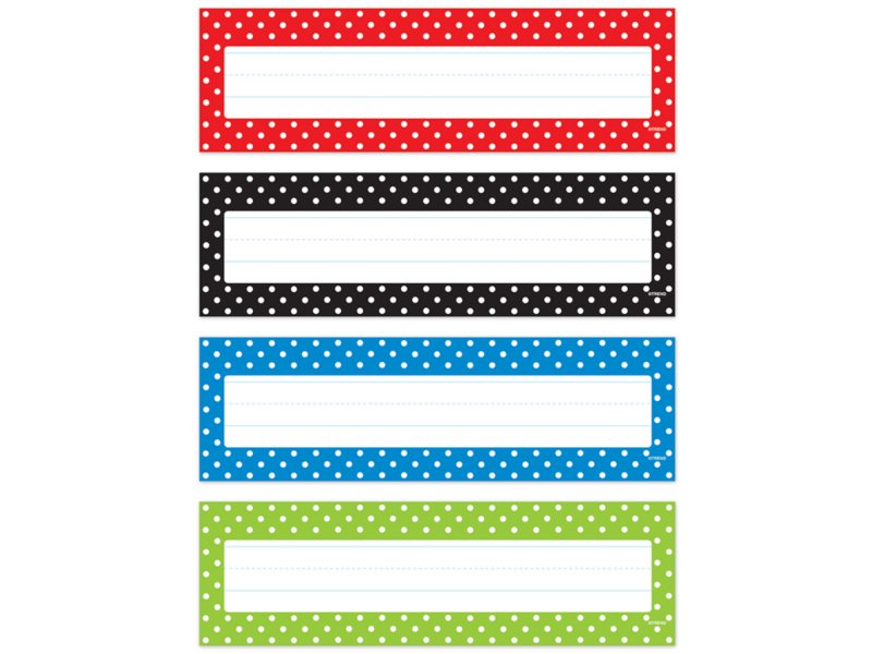 Polka Dot Nameplates - Variety Pack at Lakeshore Learning