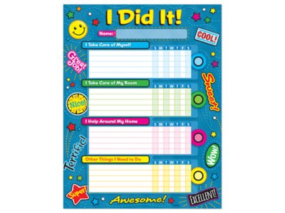 I Did It! Chore Charts - Set of 25 at Lakeshore Learning