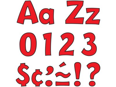 Red Playful 4" Punch-Out Letters at Lakeshore Learning