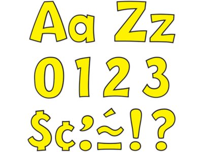 Yellow Playful 4" Punch-Out Letters at Lakeshore Learning