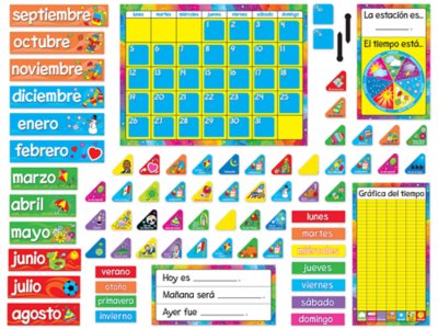 Spanish Calendario Anual Bulletin Board Set at Lakeshore Learning