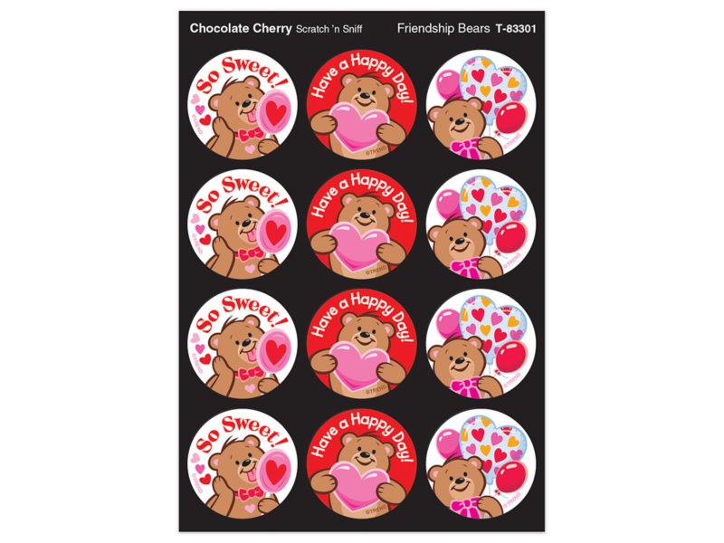 Friendship Bears Chocolate Cherry-Scented Stickers at Lakeshore Learning