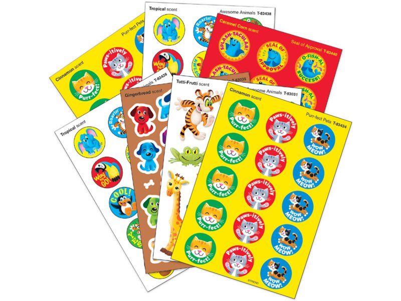 Animal Pals Scented Motivational Stickers - Variety Pack at Lakeshore ...