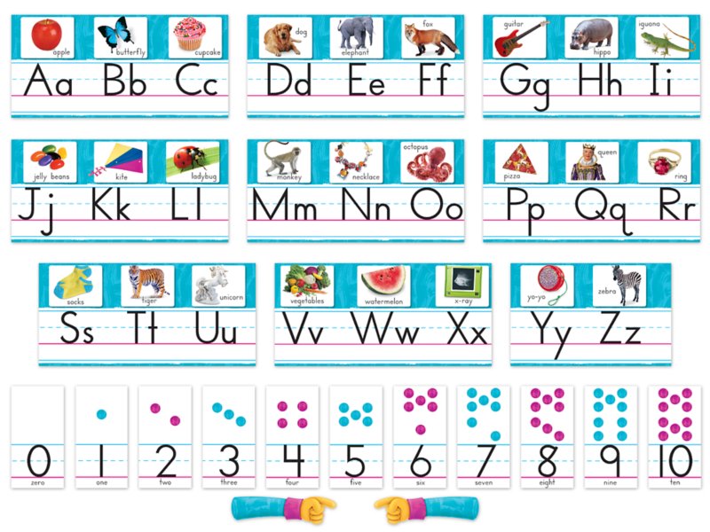 Color Harmony® Alphabet Card Bulletin Board Set at Lakeshore Learning