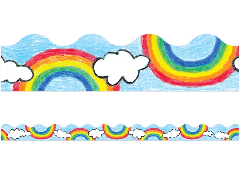 Rainbows & Clouds Scalloped Border at Lakeshore Learning