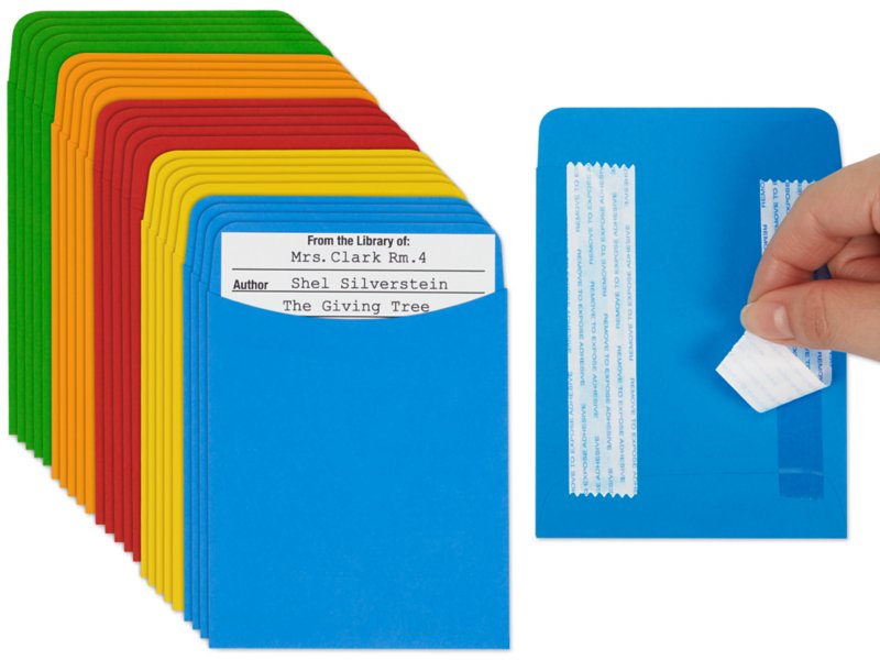 Self-Adhesive Library Pockets at Lakeshore Learning