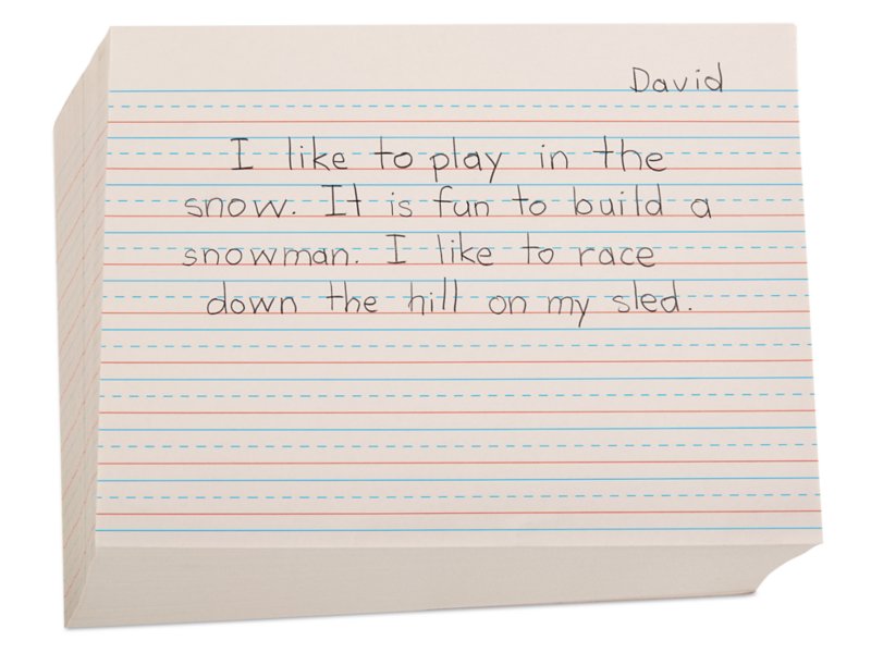 Red Baseline Ruled Newsprint - Gr. 2 at Lakeshore Learning