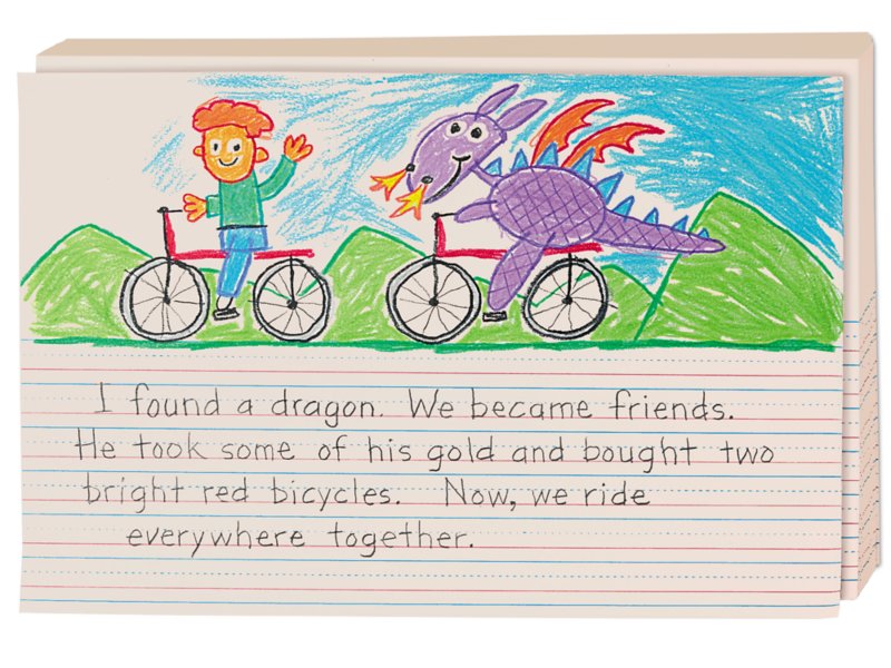 Red Baseline Jumbo Picture Story Newsprint at Lakeshore Learning